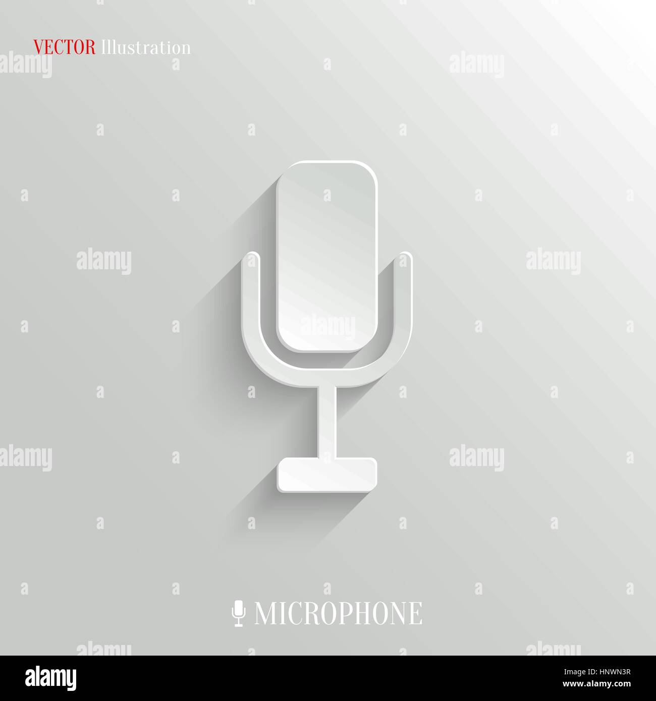 Microphone icon - vector web illustration, easy paste to any background ...
