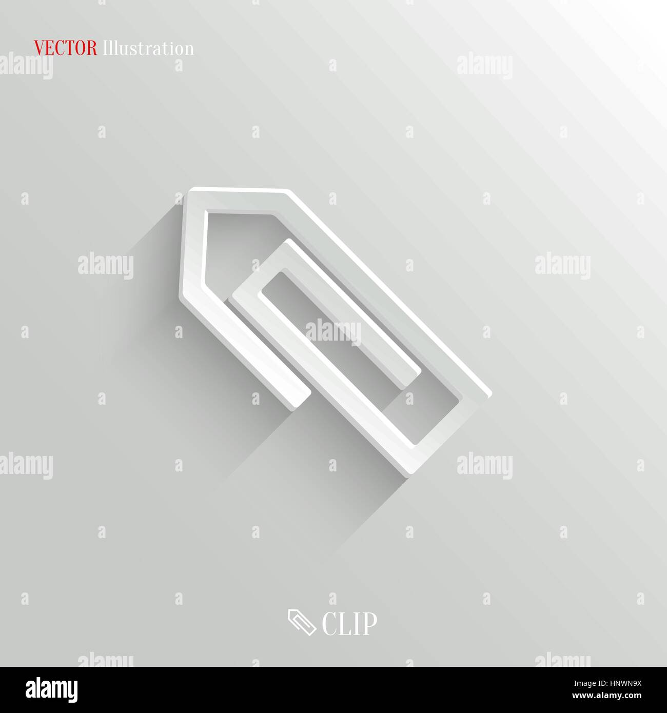 Paper clip icon - vector web illustration, easy paste to any background ...