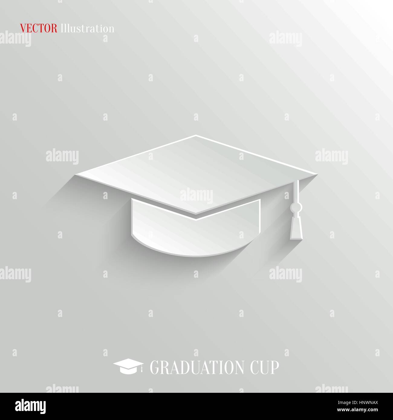 Graduation cap icon - vector web illustration, easy paste to any ...