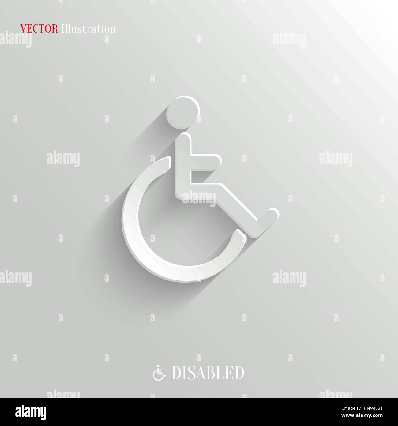 Disabled icon - vector web illustration, easy paste to any background ...