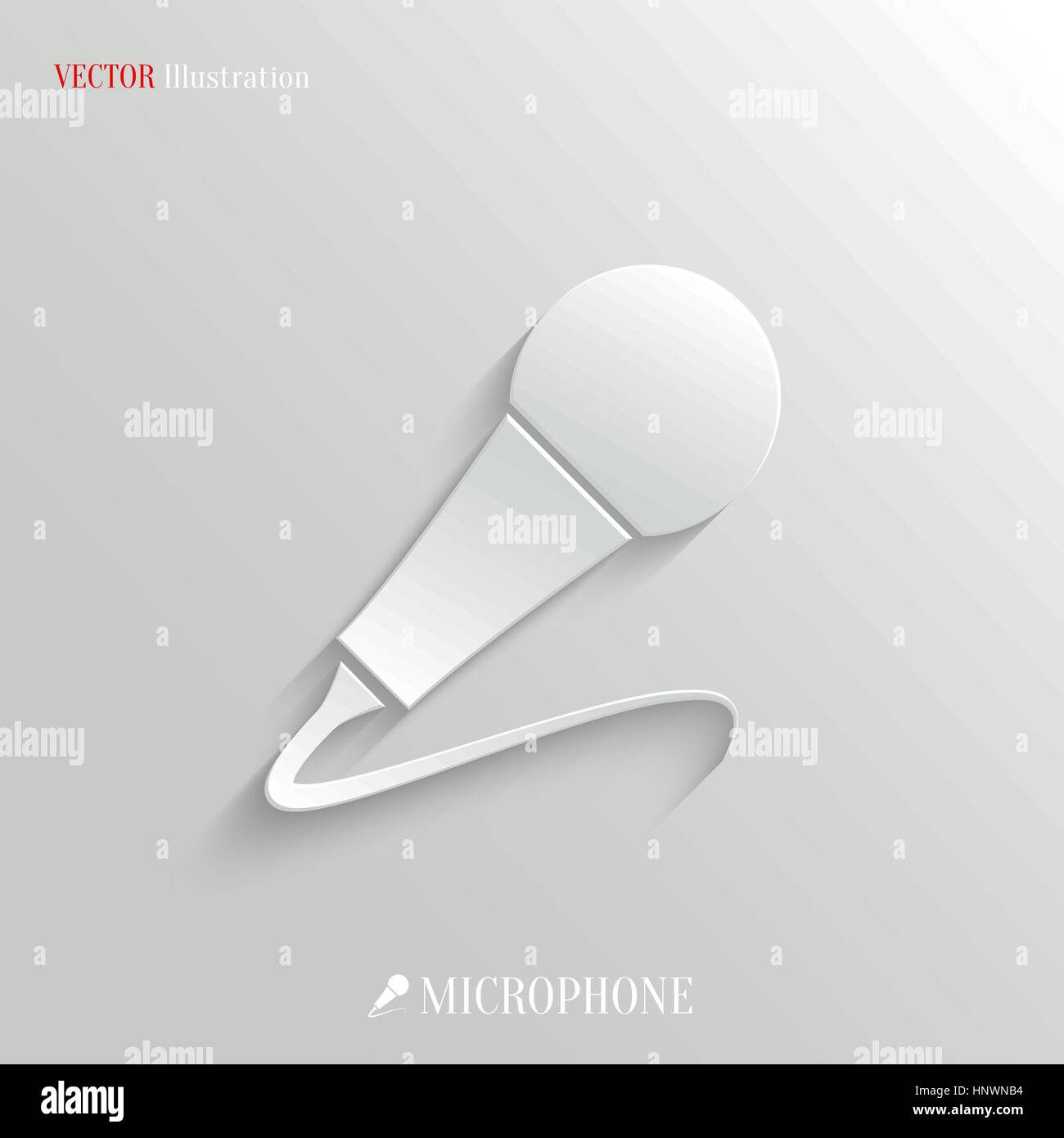 Microphone icon - vector web illustration, easy paste to any background ...