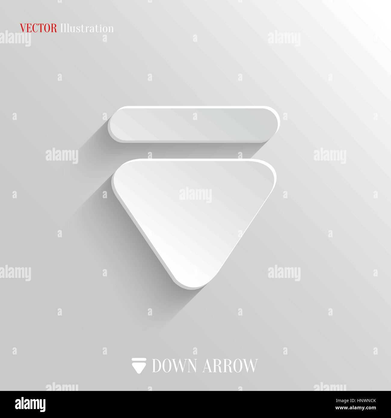 Down arrow icon - vector web illustration, easy paste to any background ...