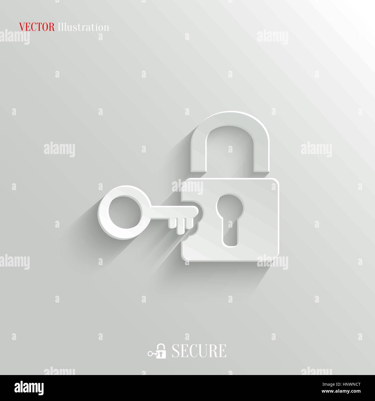 Lock icon - vector web illustration, easy paste to any background Stock ...