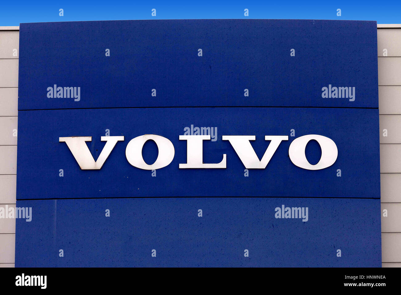 Volvo sign. Volvo Group is a Swedish multinational manufacturing ...