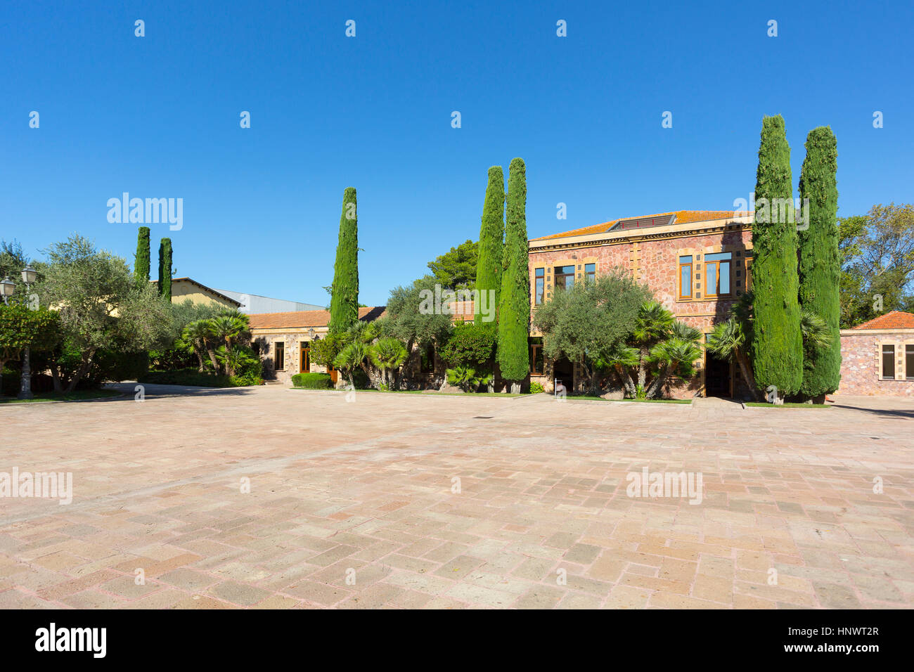 The historic vinery Sella & Mosca built in 1903 near Alghero, Sassari ...