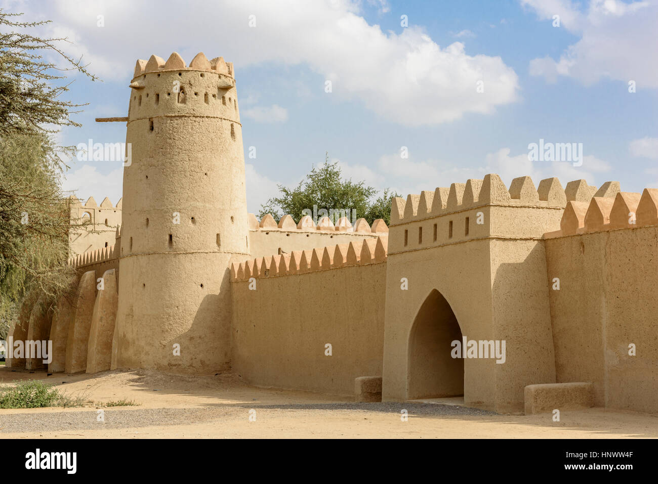 Al Jahili Fort, Al Ain, United Arab Emirates. Former home of the Al ...
