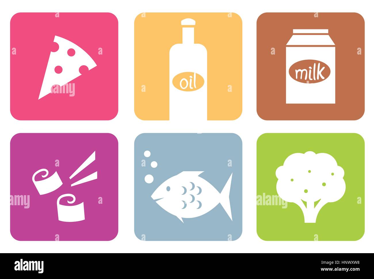10841111 - food colorful design blocks collection - vector illustration ...