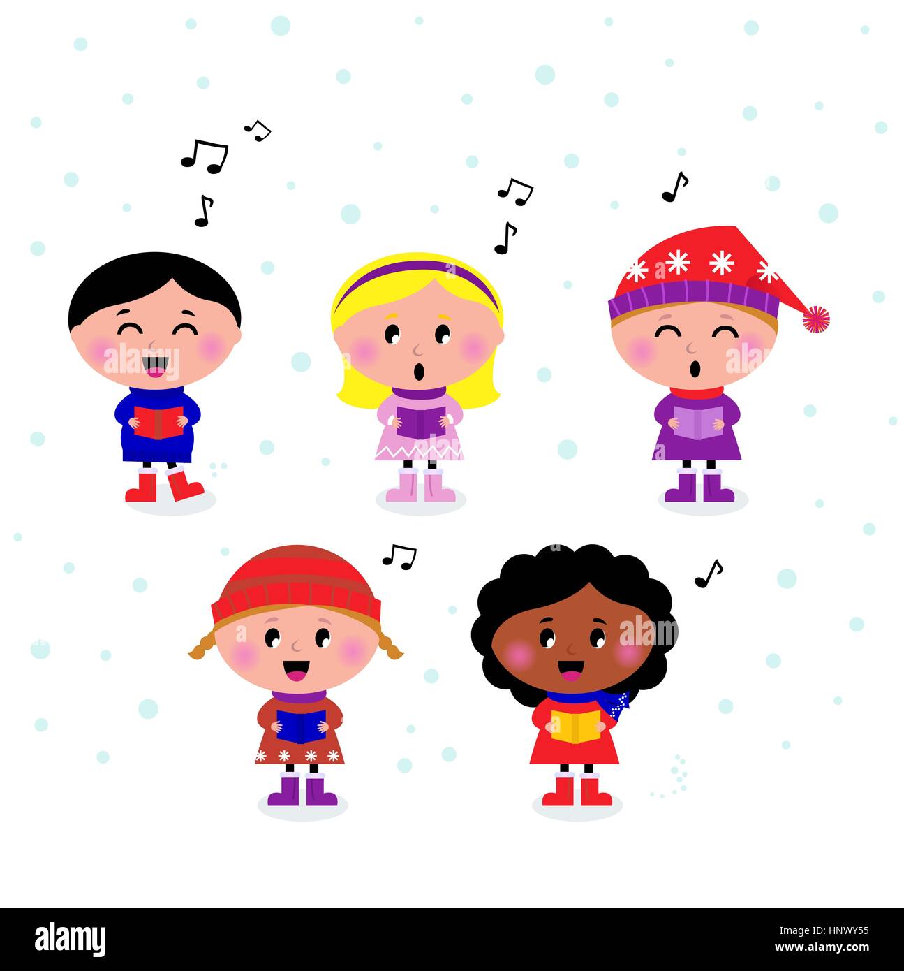 Christmas caroling snow hi-res stock photography and images - Alamy