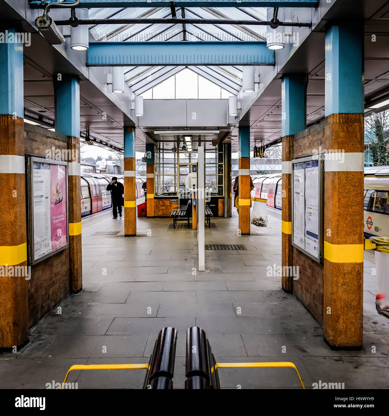 Overground train station in London Stock Photo - Alamy