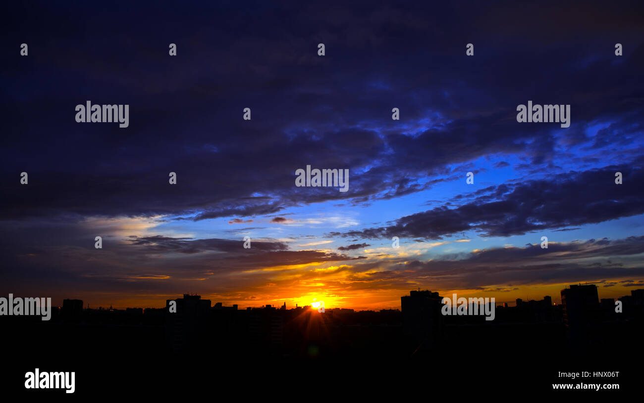 Fiery sky sunset over hi-res stock photography and images - Alamy