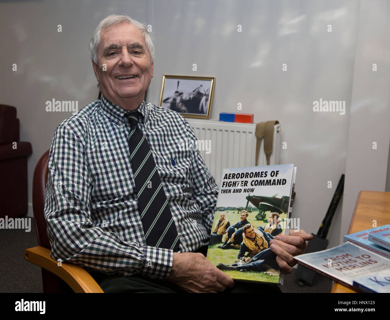 Author Robin J. Brooks poses with his books at the Biggin Hill Heritage ...