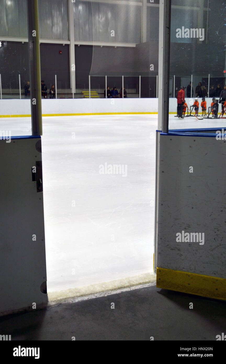 Open Ice Rink Door Stock Photo - Alamy