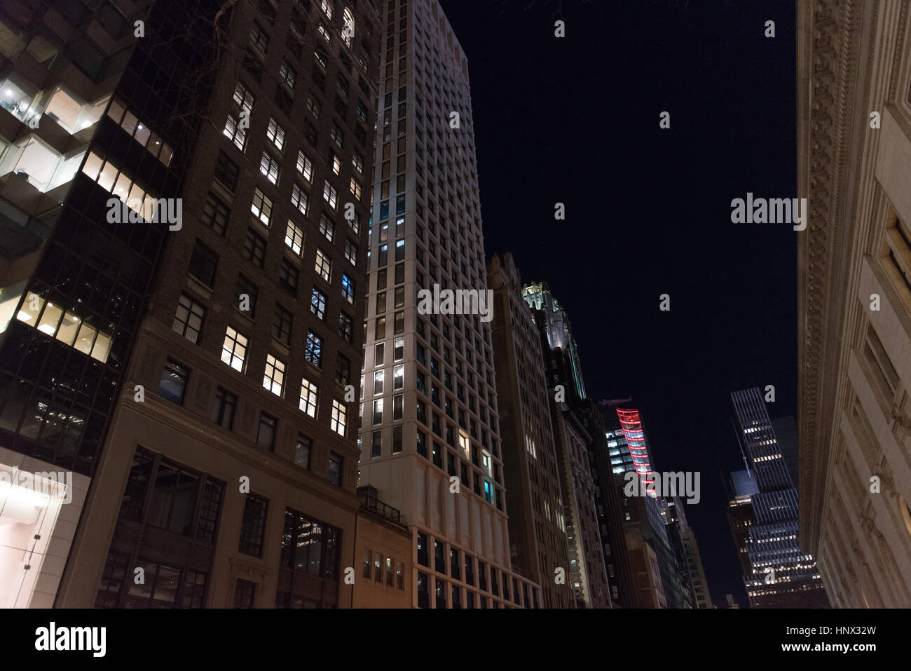 Manhattan at night Stock Photo - Alamy
