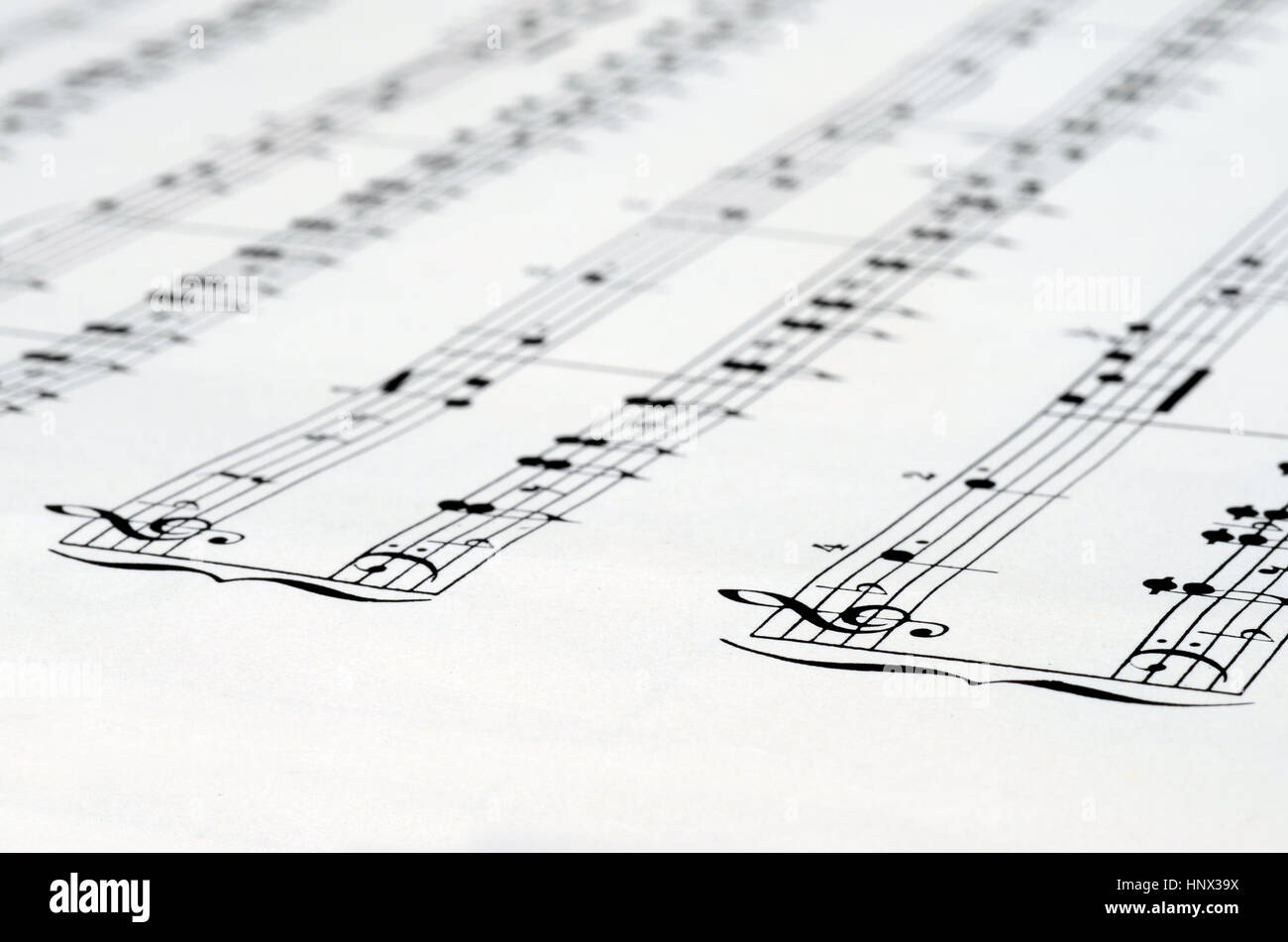 Music notes score background, piano score, close up Stock Photo - Alamy