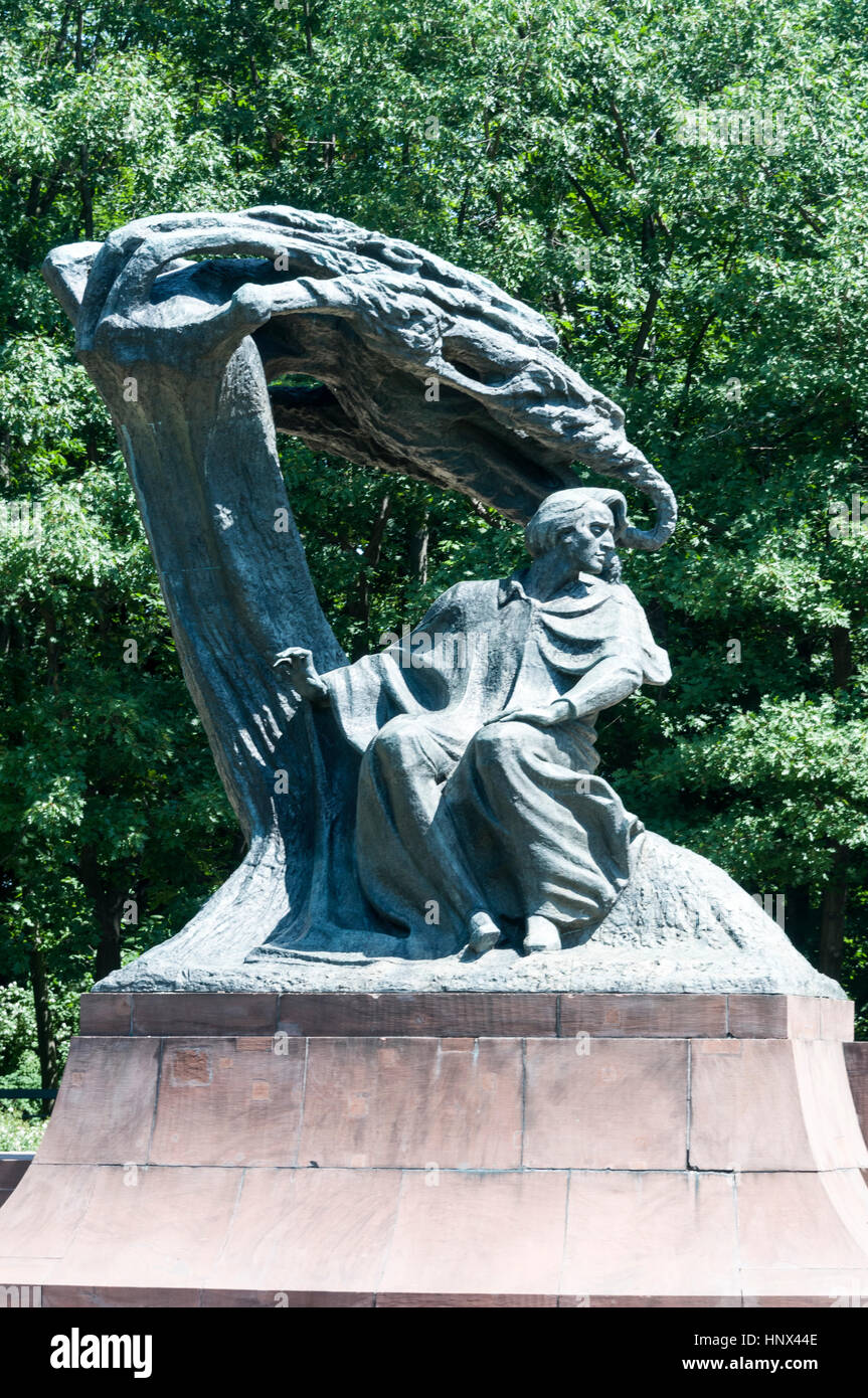 Chopin Statue in Lazienki Park, Warsaw,Poland Stock Photo - Alamy