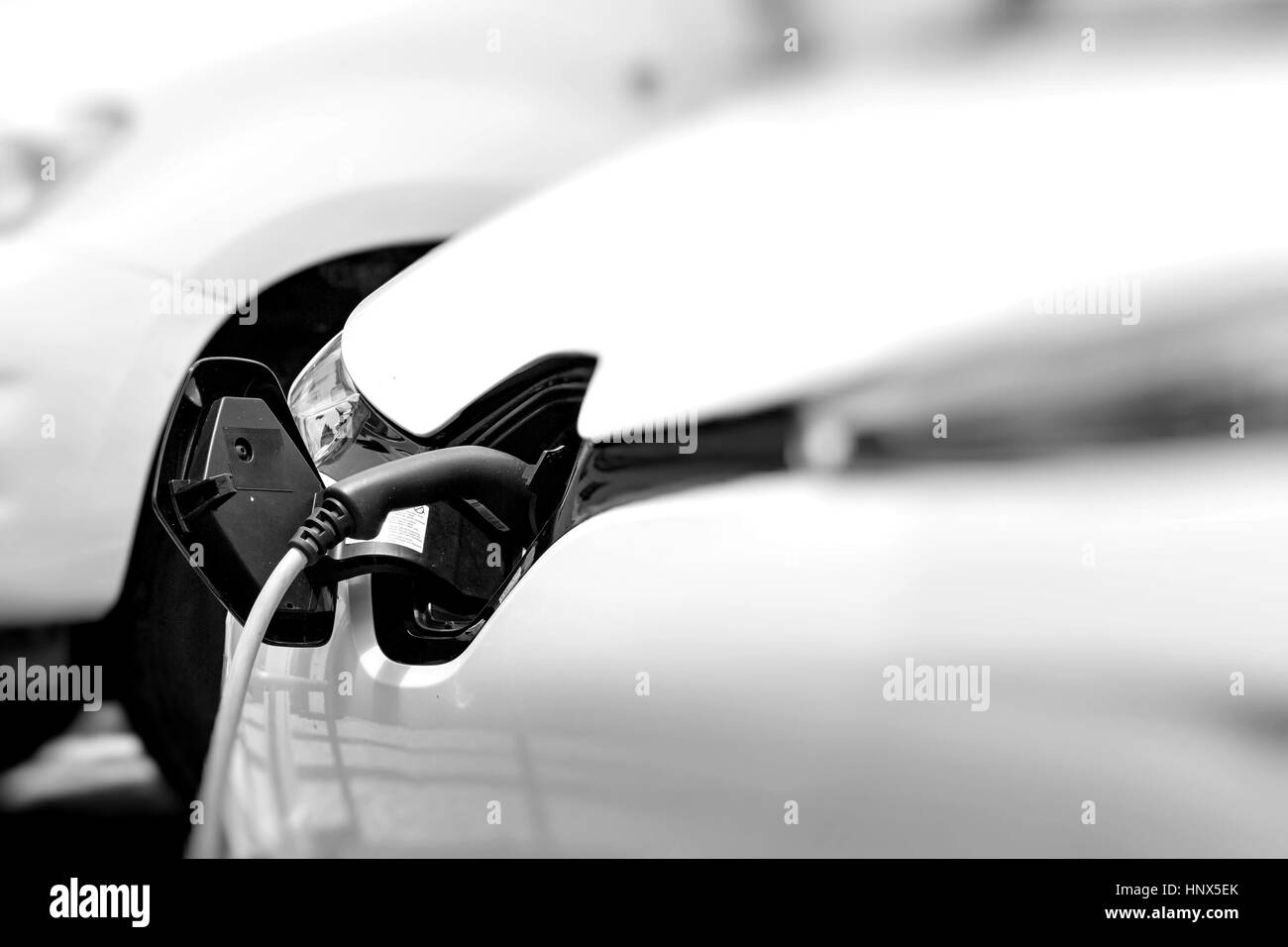 Cable hanging down from gas tank location on electrical vehicle ...