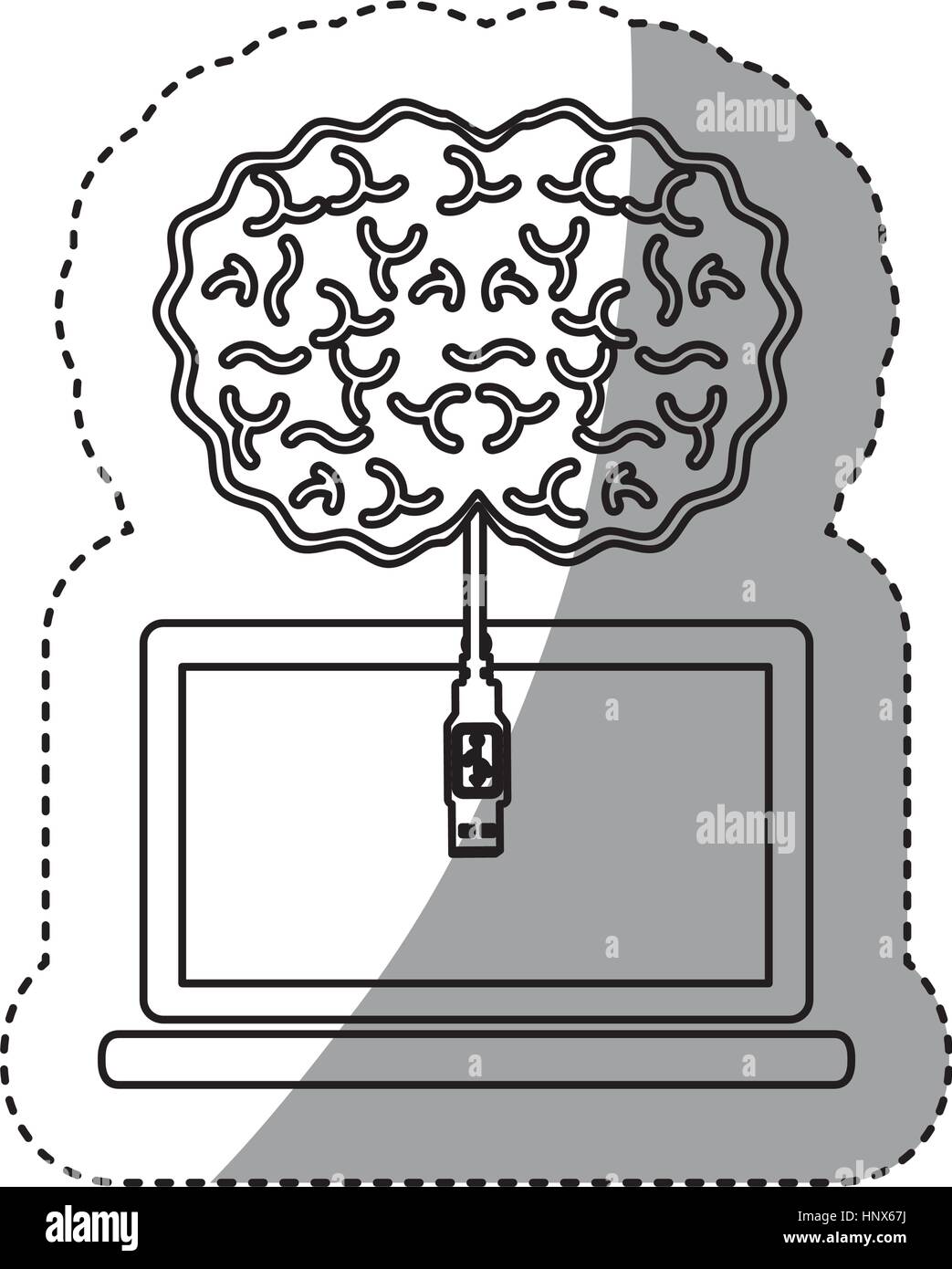 brain hosting data icon stock, vector illustration image desing Stock ...