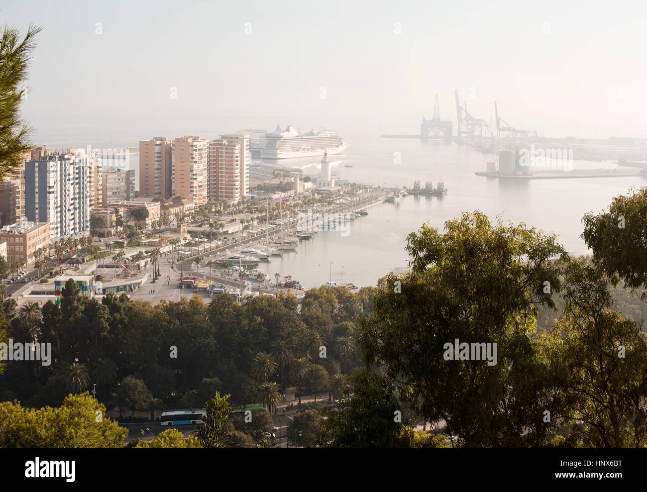 Malaga harbour hi-res stock photography and images - Alamy