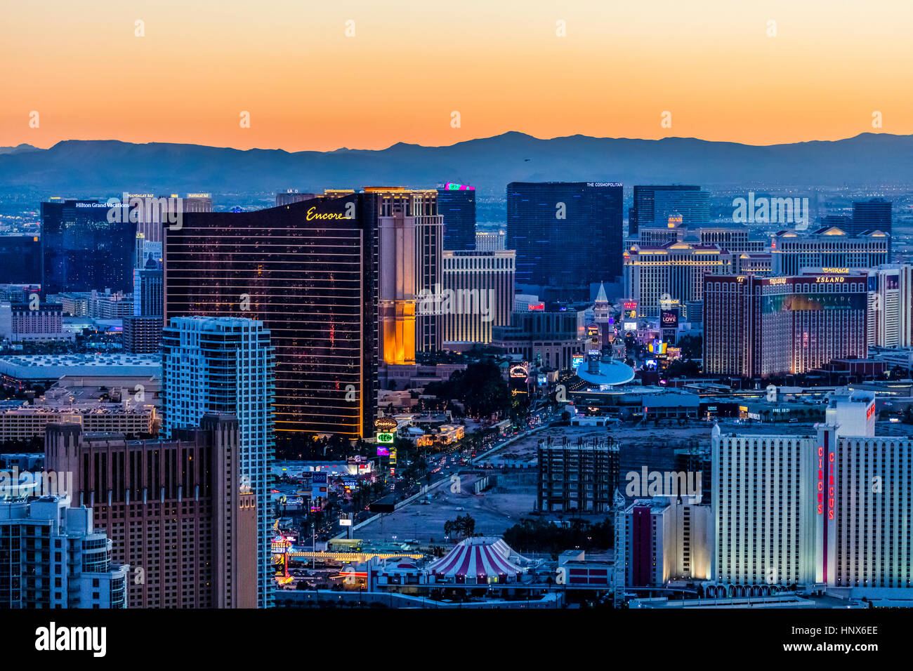 The Strip at night, Las Vegas, Nevada, USA Stock Photo - Alamy