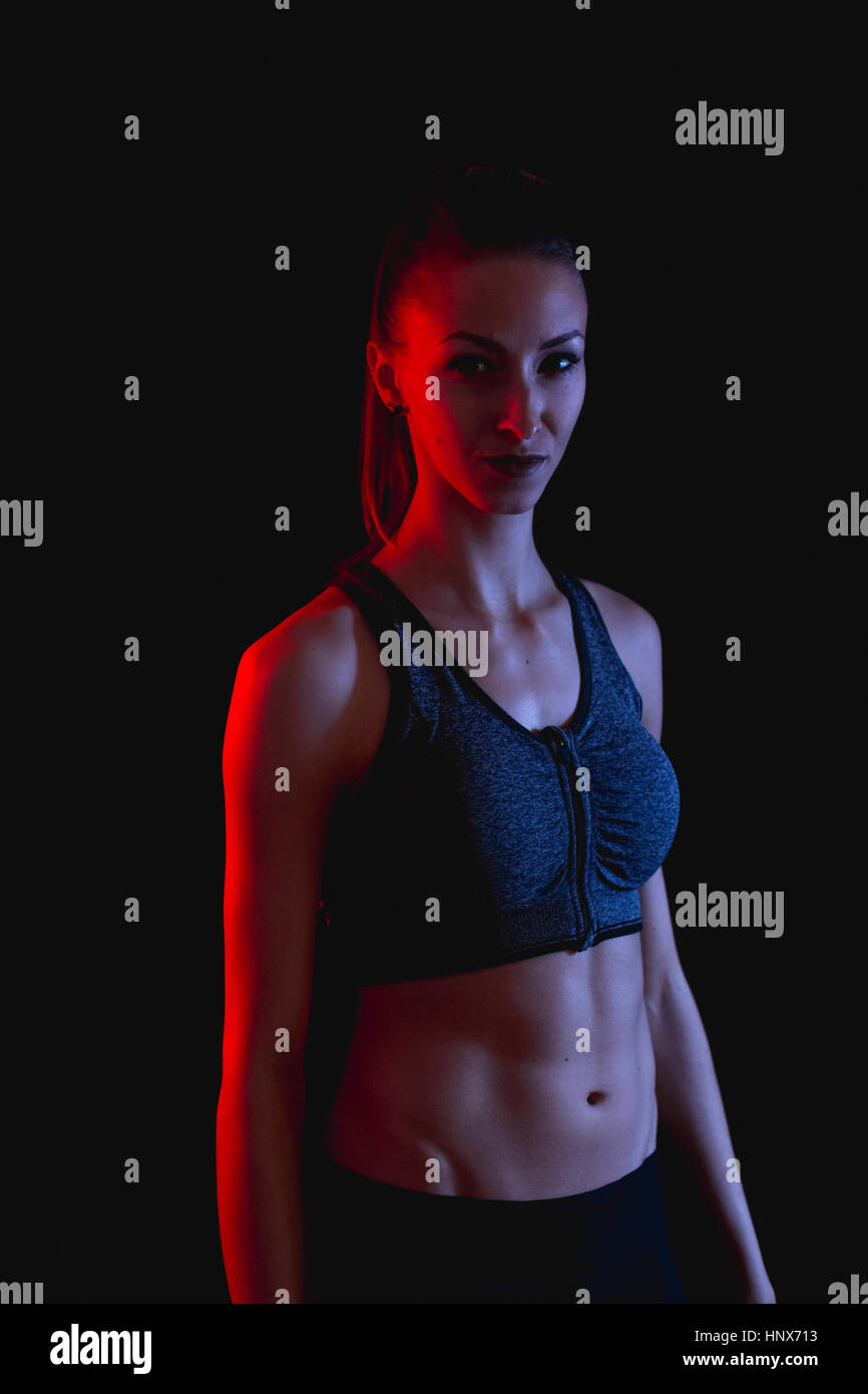 Woman during workout Stock Photo - Alamy