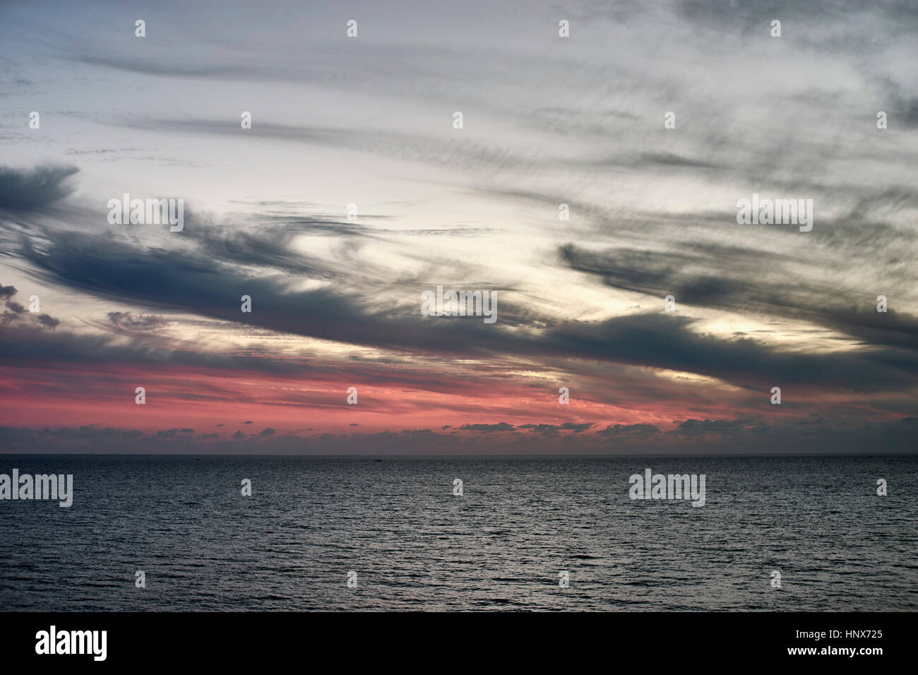 Grey sky over sea, Paphos, Cyprus Stock Photo - Alamy
