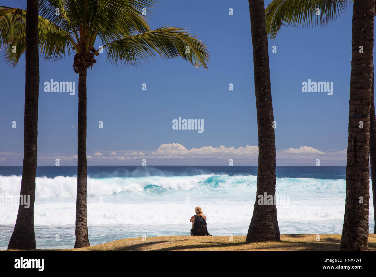 Reunion island beach woman hi-res stock photography and images - Alamy