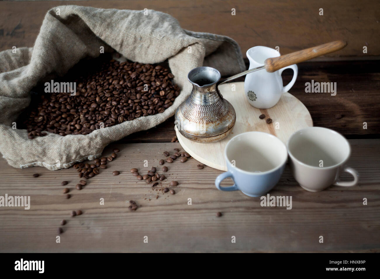 Pots wooden tables hi-res stock photography and images - Alamy
