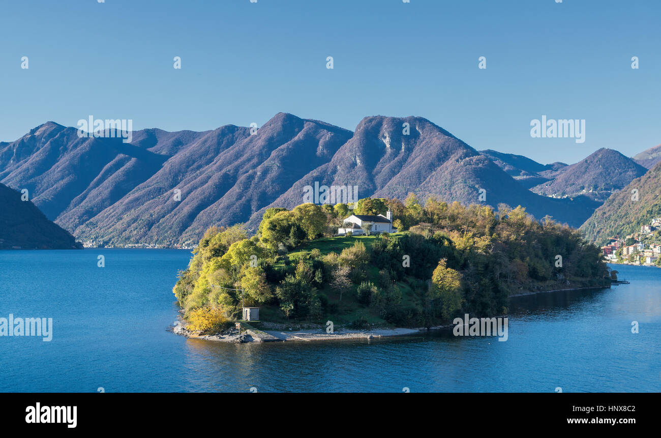Isola comacina island, Lake Como, Lombardia, Italy Stock Photo - Alamy
