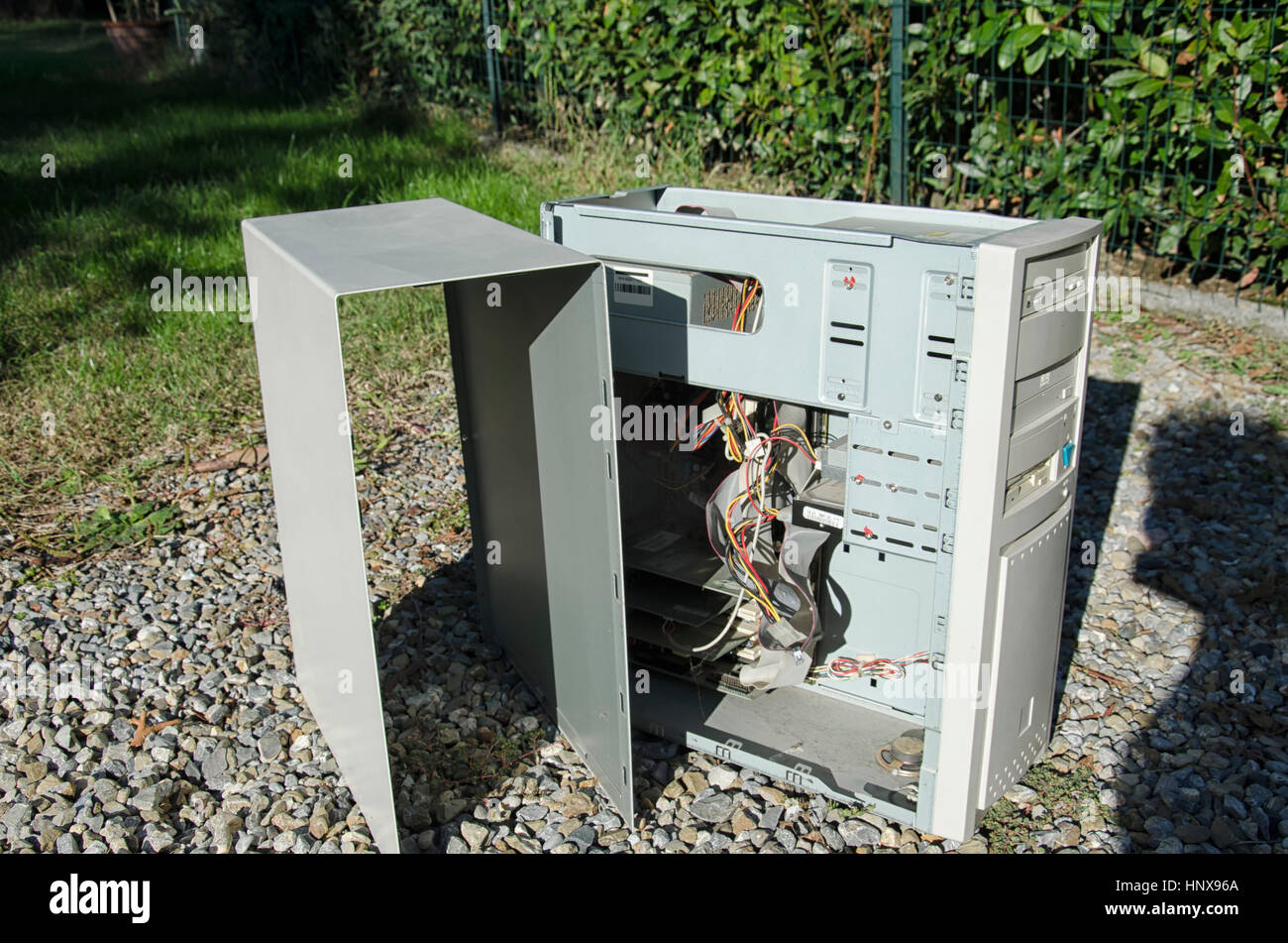 View of desktop case of the 90s Stock Photo - Alamy