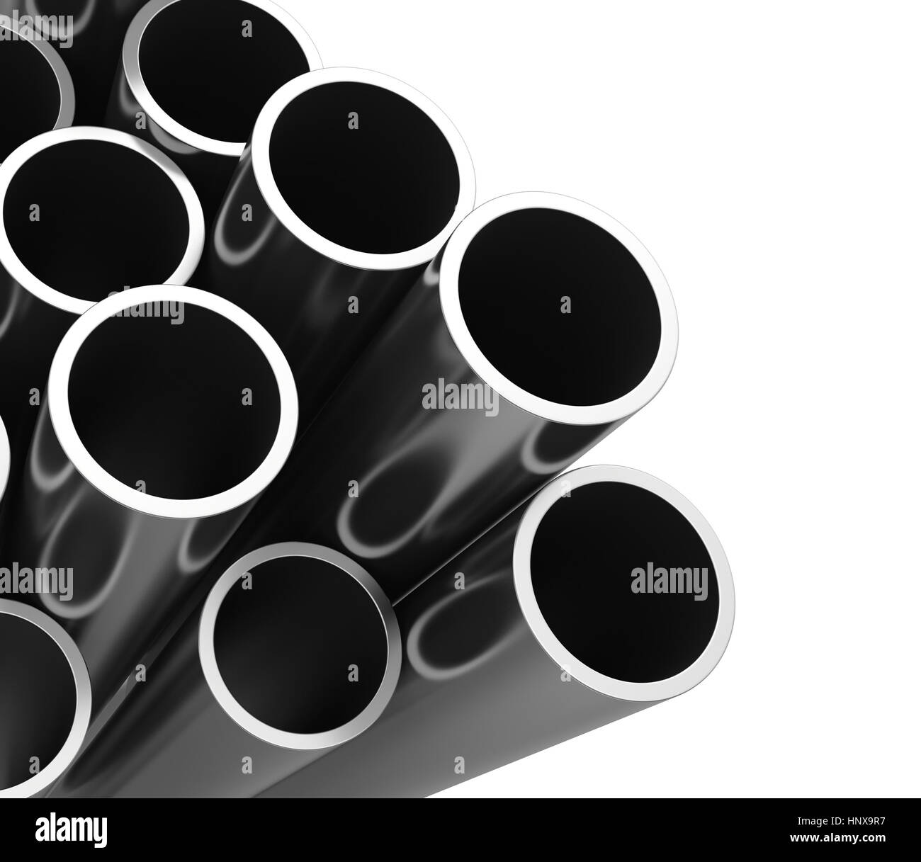 Stack of steel pipes Stock Photo - Alamy