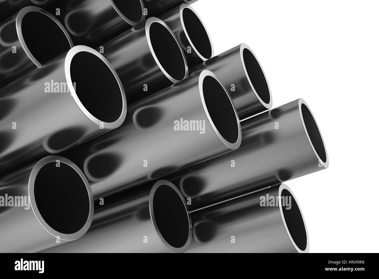 Gray metallic pipes Stock Photo - Alamy