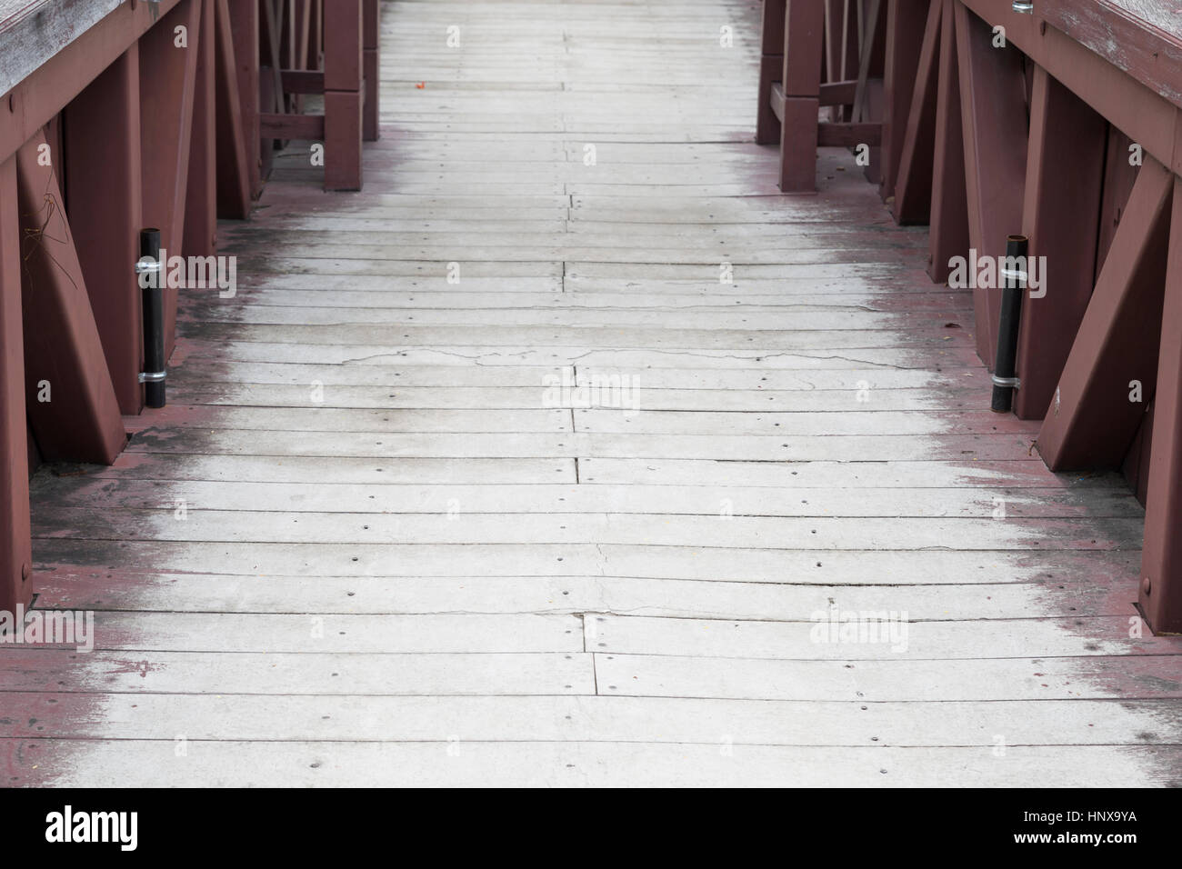 old wooden footbridge pedestrian walkway Stock Photo - Alamy