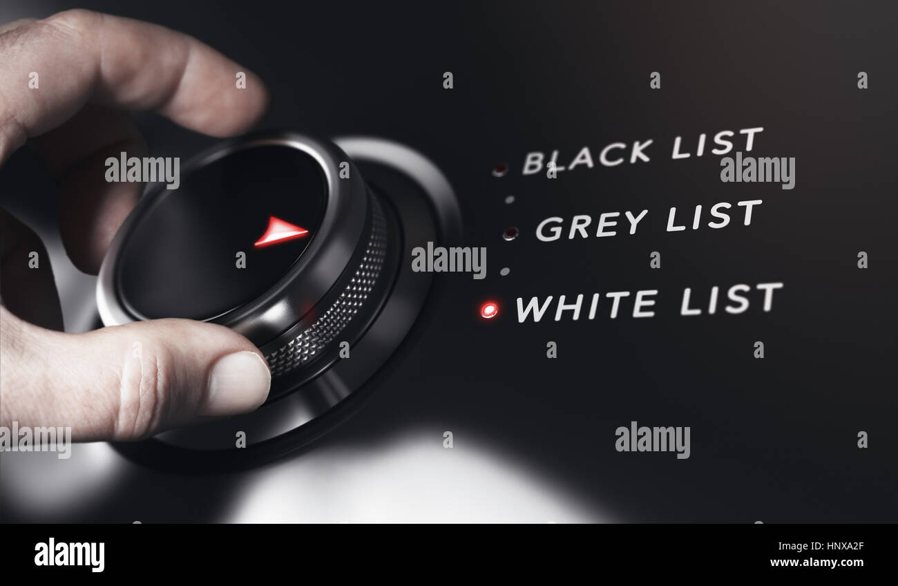 Whitelist background hi-res stock photography and images - Alamy