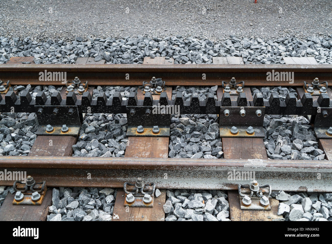 Rack railway or Cog railway of Jungfraubahn in Switzerland Stock Photo ...