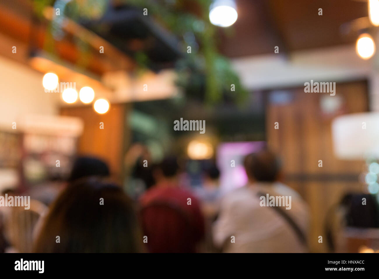 people listen to seminar presentation - blur background Stock Photo - Alamy
