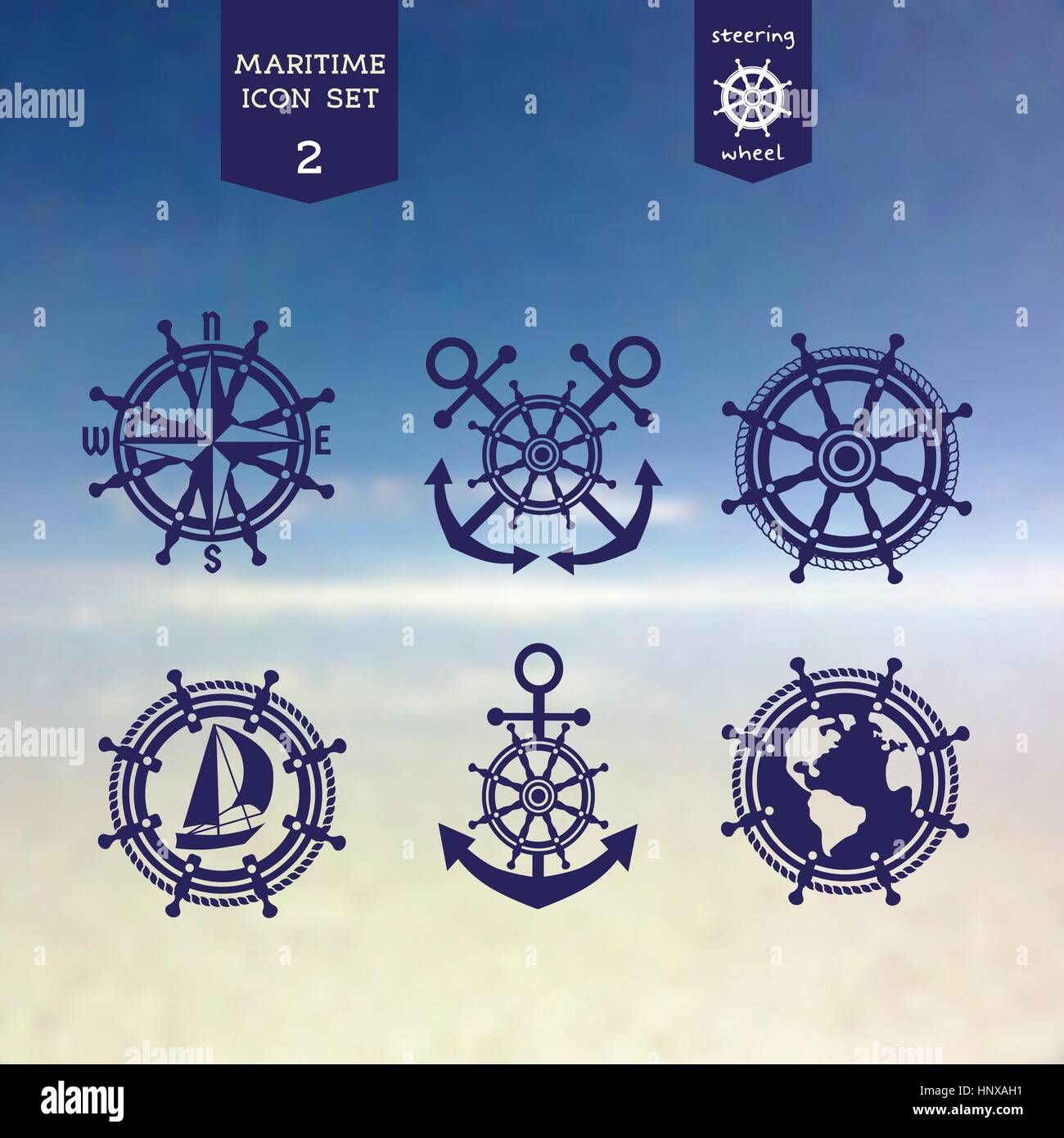 Maritime icons set Stock Vector Image & Art - Alamy