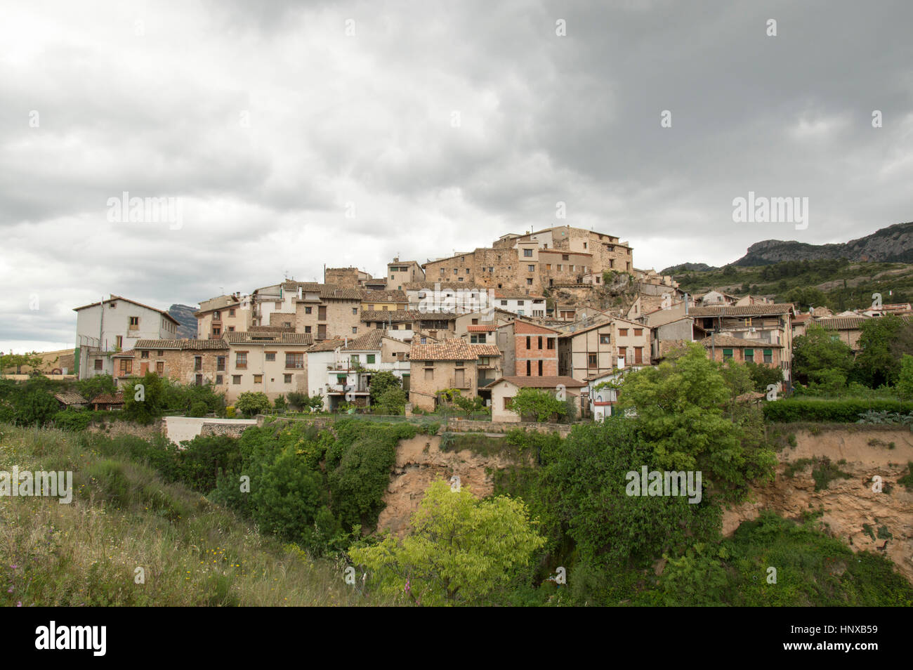Beceite from the road Stock Photo - Alamy