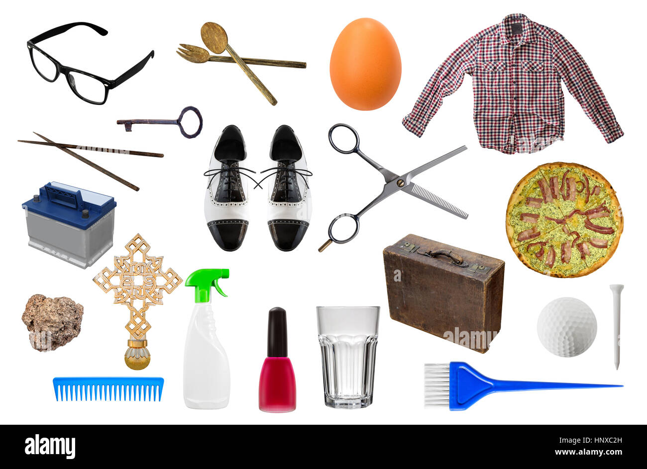 Group of various object isolated on the white Stock Photo - Alamy