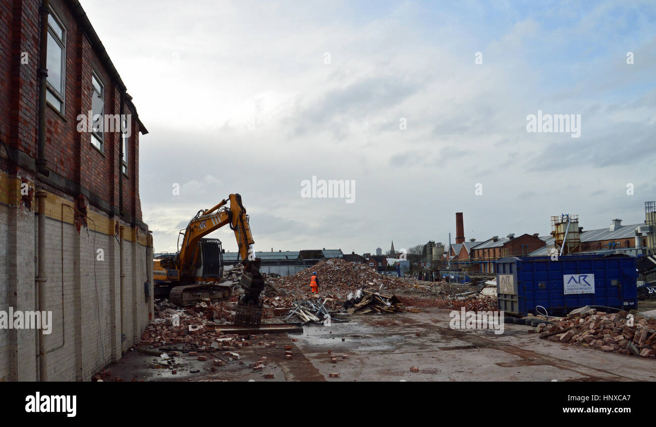 Demolition of Wadkin Ltd factory and office block on Green Lane Road ...