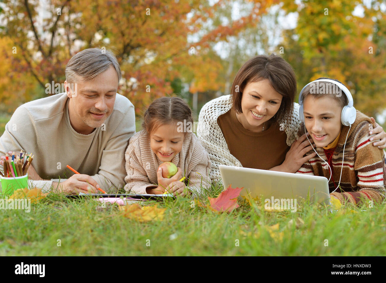 family spending time together Stock Photo - Alamy