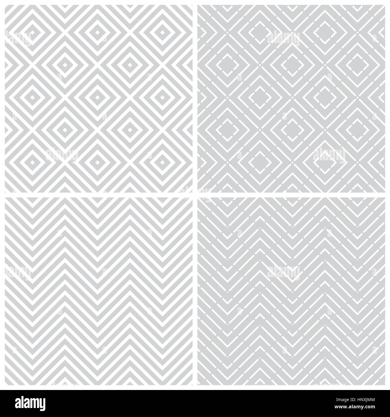 Seamless pattern. Collection of four simple classical textures ...