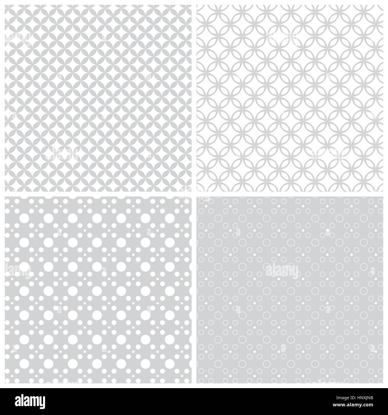 Seamless pattern. Collection of four simple classical textures ...