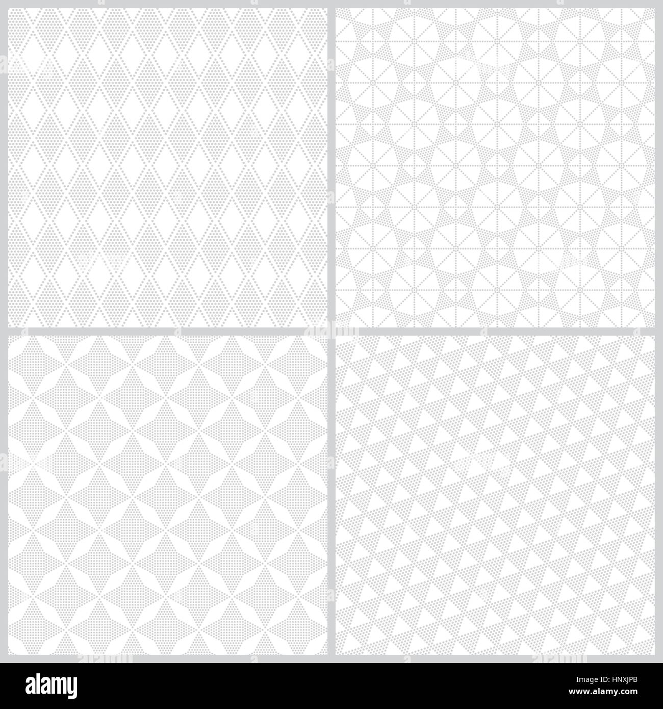 Seamless pattern. Collection of four original textures with small dots ...