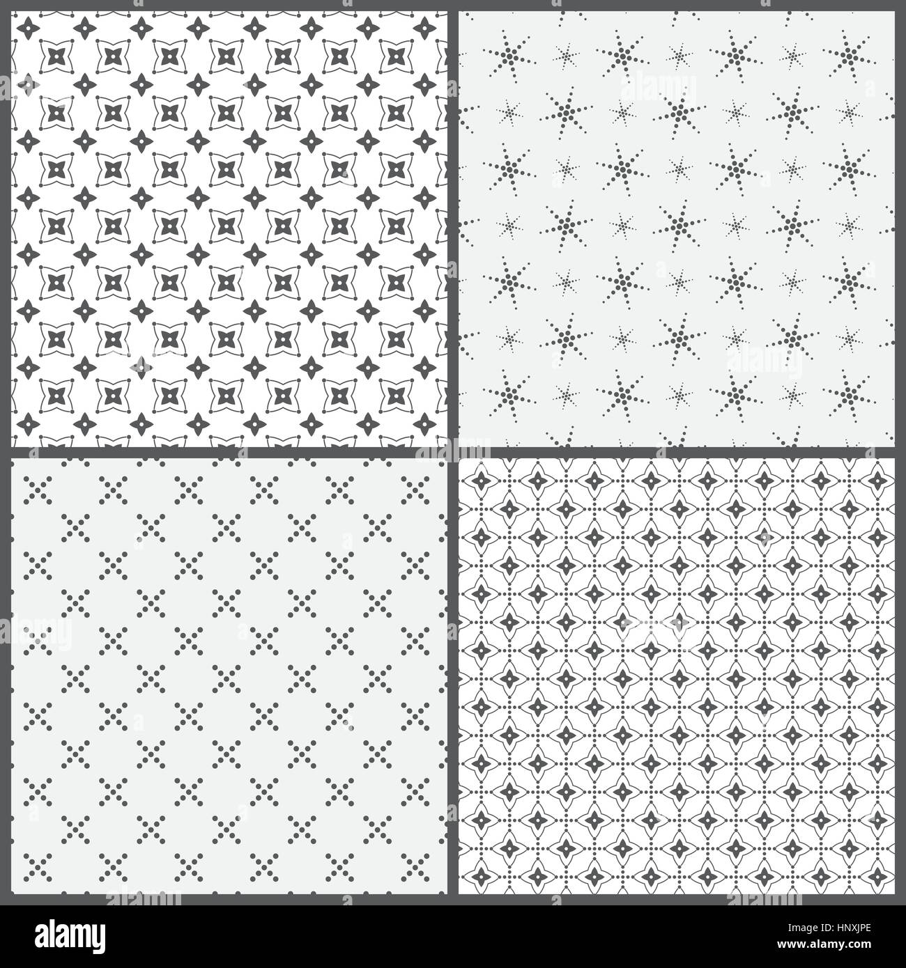 Seamless pattern. Collection of four simple classical textures ...