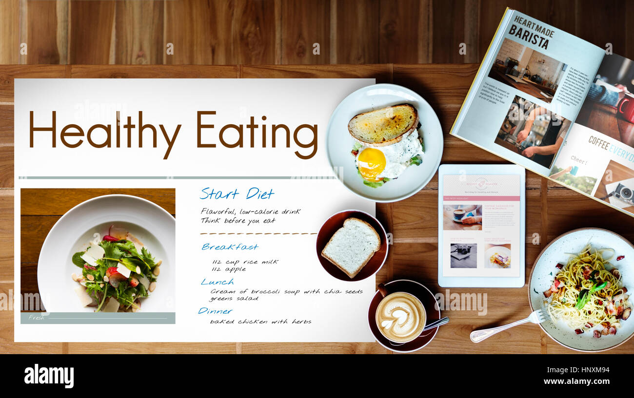 Nutrition Healthy Diet Plan Concept Stock Photo - Alamy
