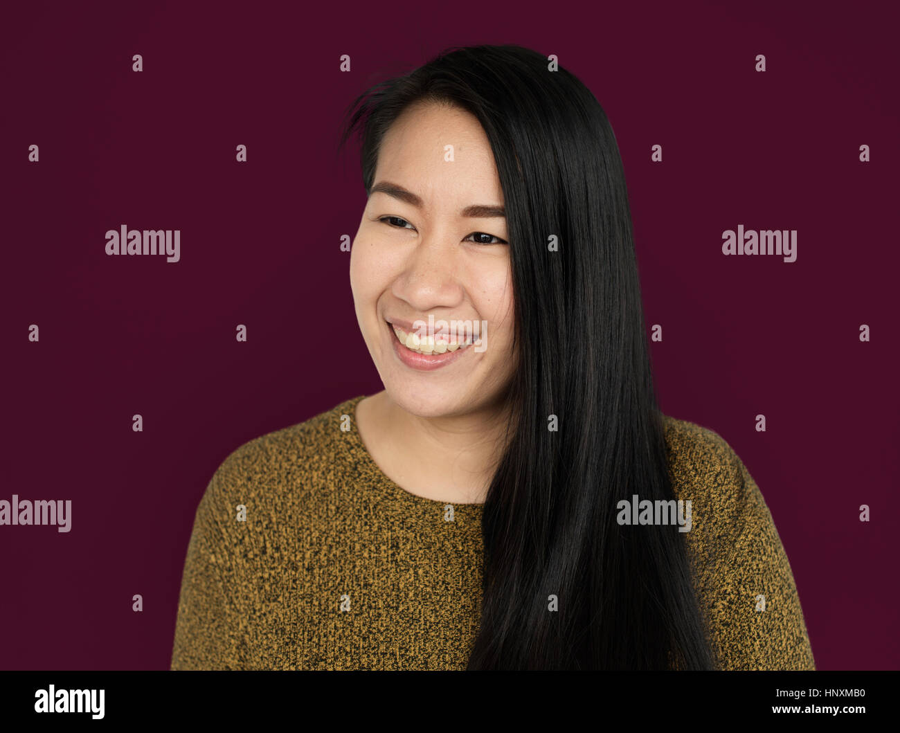 Asian Girl Smiling Studio Concept Stock Photo - Alamy