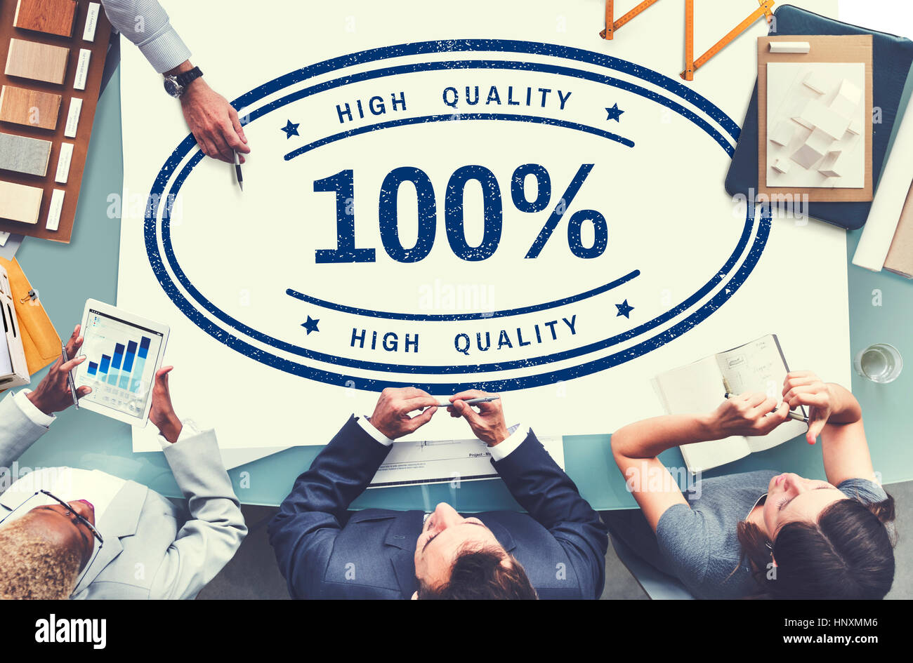 100% Approved Exclusive Guarantee Product Concept Stock Photo - Alamy