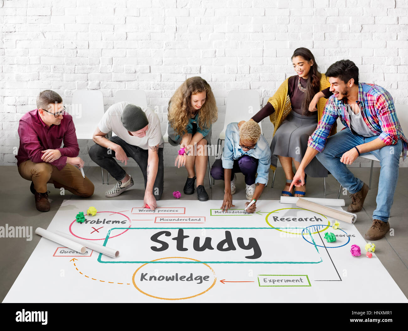 School education study process diagram Stock Photo - Alamy