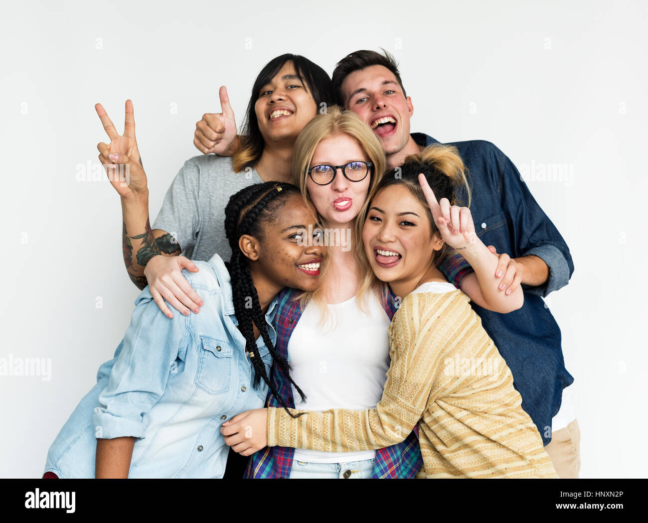 Friends Team Happiness Togetherness Fun Stock Photo - Alamy