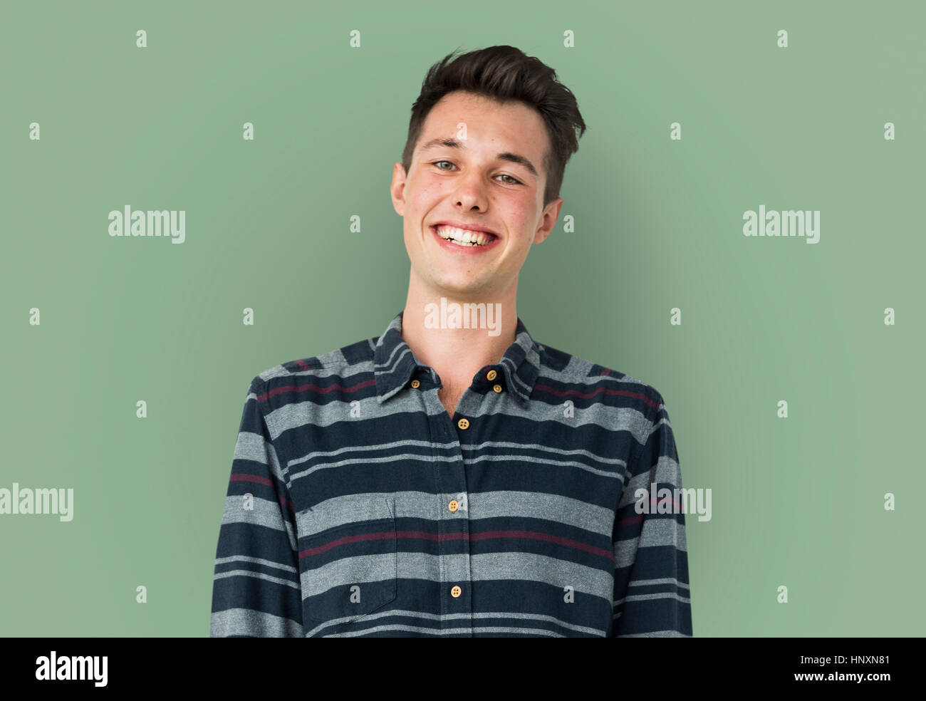Portrait of Young Adult Caucasian Man Smiling Isolated Stock Photo - Alamy